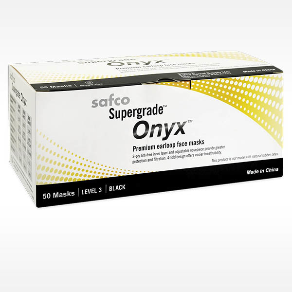 Wholesale Dental & Patient Hygiene Supplies | Safco Onyx Mask L3 Black ...